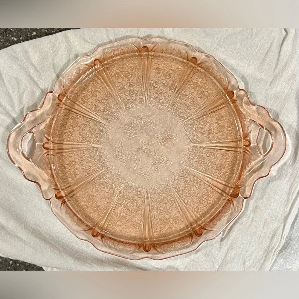 Jeanette Glass | Dining | Cherry Blossom Jeanette Glass Co Vintage Pink ...